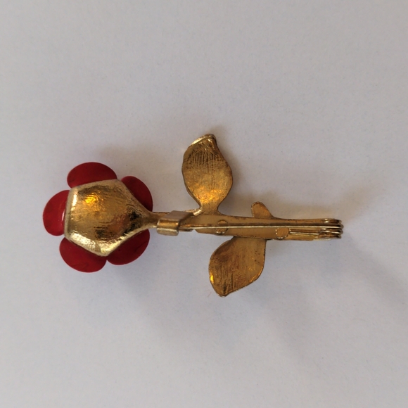 Jewelry | Vintage Red Rose Brooch | Poshmark